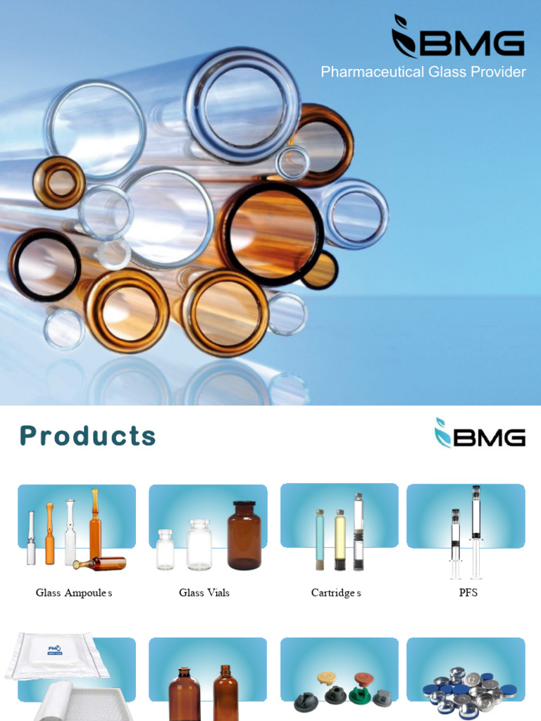 BMG Glass Presentation All Products) | PDF | Syringe | Glasses