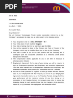 Cognizant Offer Letter | PDF | Salary | Wage