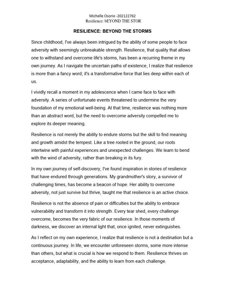 RESILIENCE | PDF | Psychological Resilience | Psychology