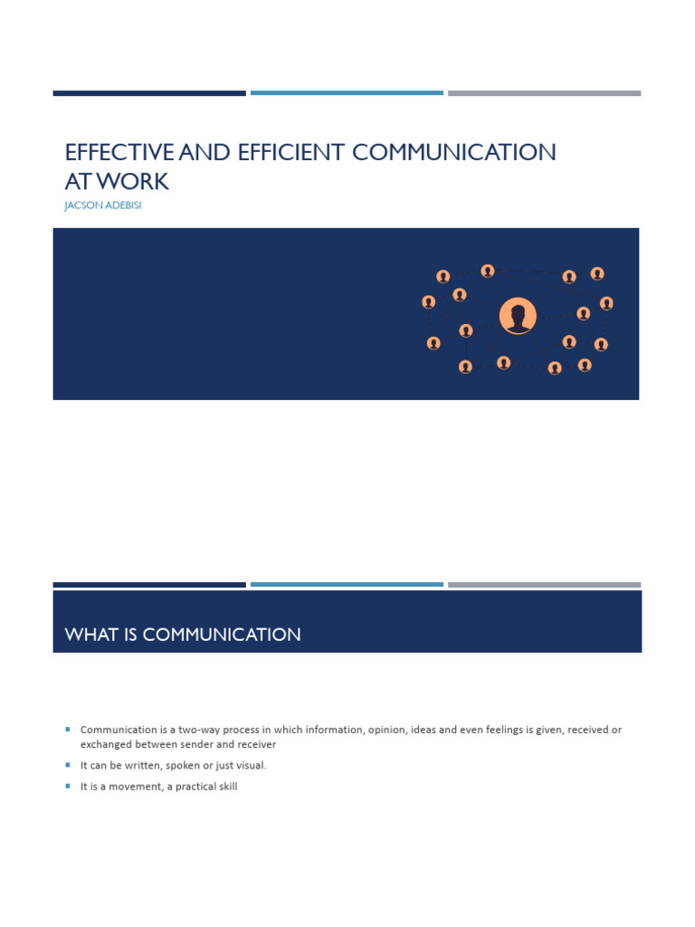 Effective and Effecient Communication | PDF | Communication | Human ...