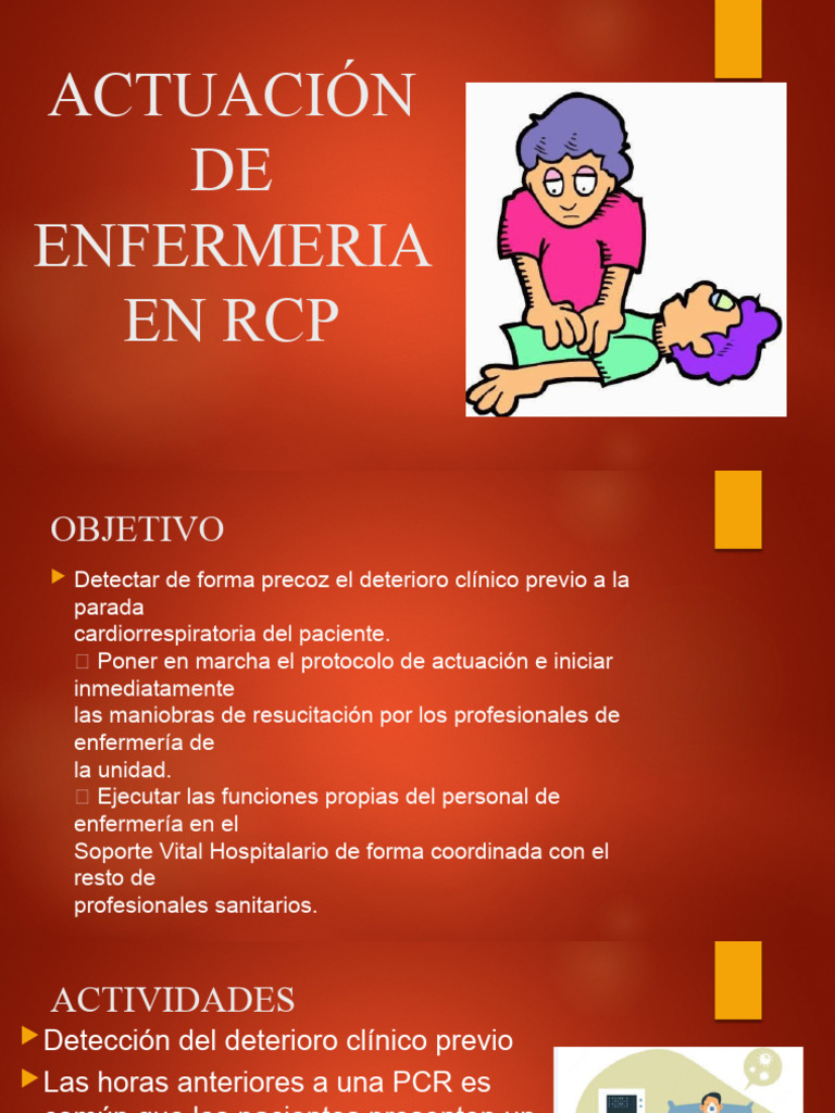 Actuación de Enfermeria en RCP Eliza | PDF | Reanimación cardiopulmonar | Paro cardíaco