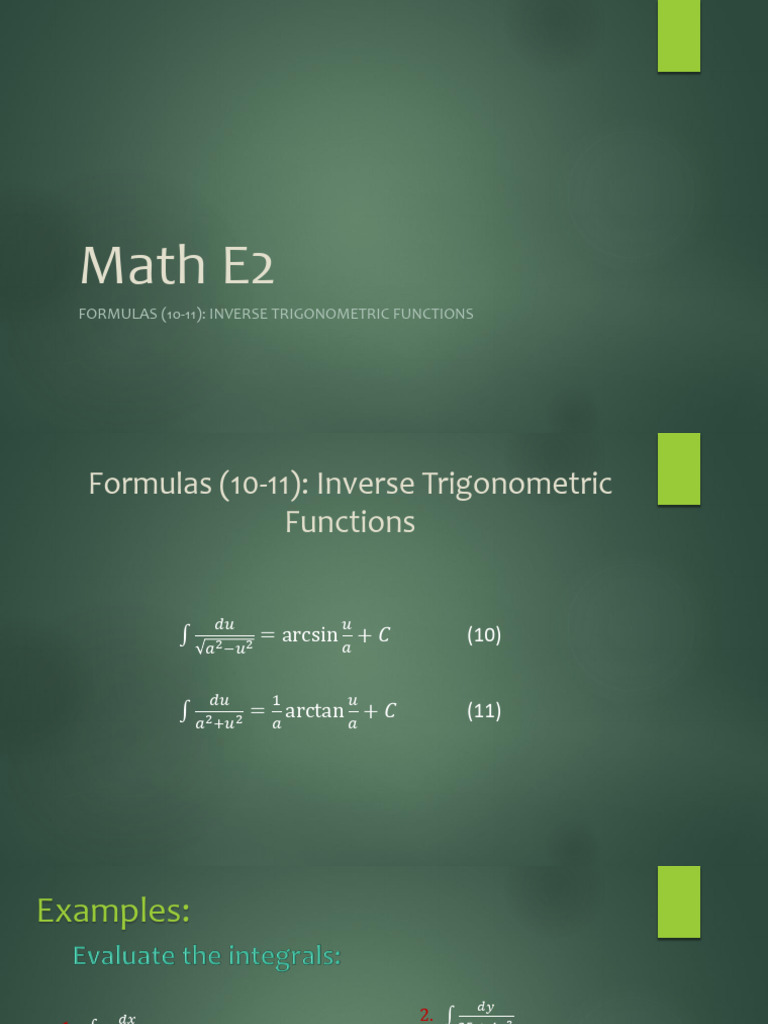 Integration By Inverse Trigonometric Functions Pdf Geometry Combinatorics