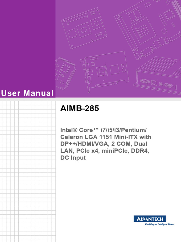 AIMB-285 User Manual Ed.1 | PDF | Usb | Bios