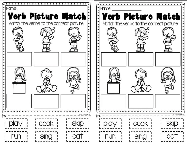 Verb Picture Match | PDF