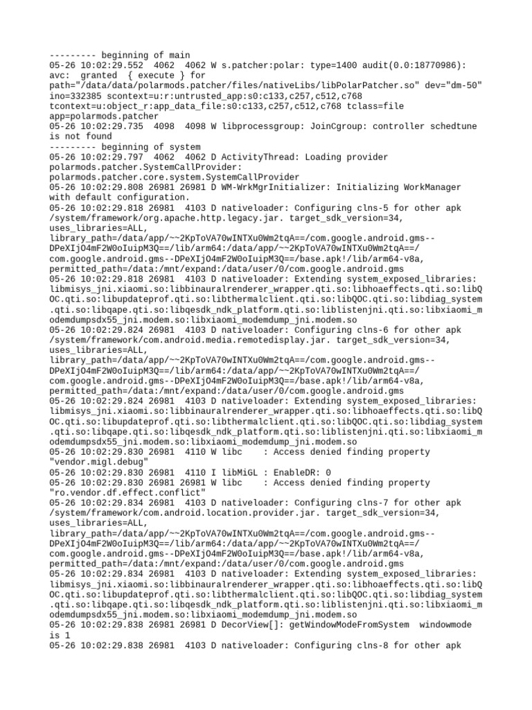 Polarmods - Patcher Logcat | PDF | Cache (Computing) | Computing