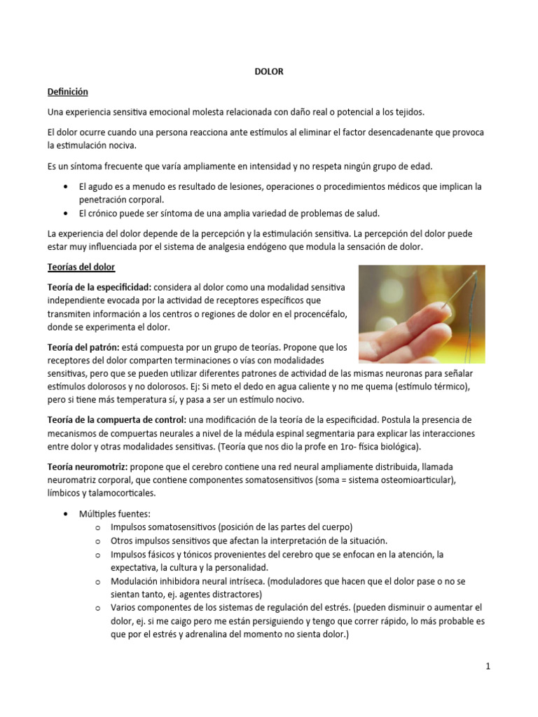 Clase #3 - DOLOR | PDF | Dolor | Medicina CLINICA