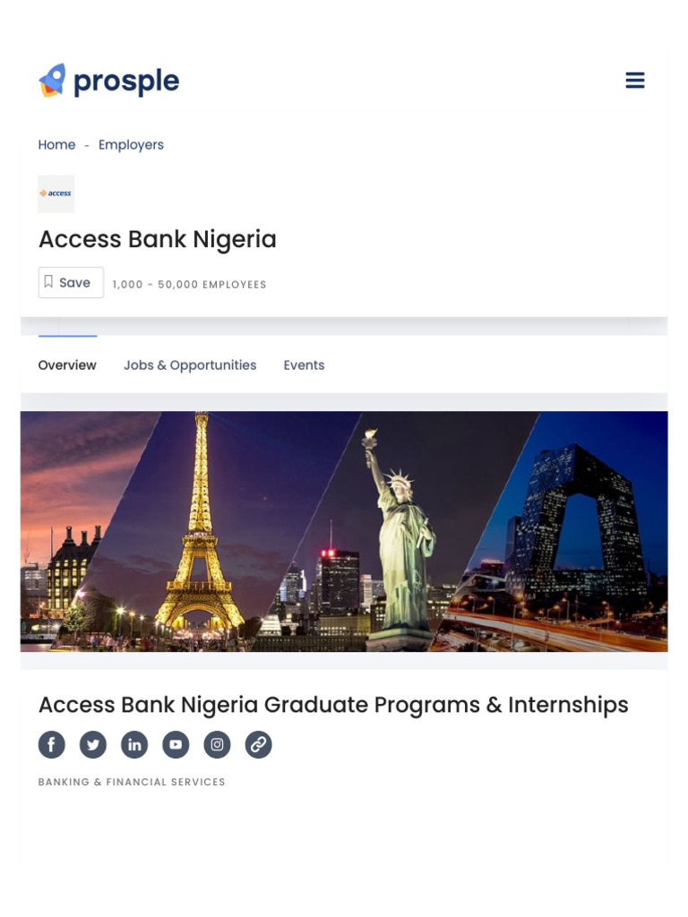 Access Bank Nigeria Graduate Programs - Prosple N | PDF | Banks ...