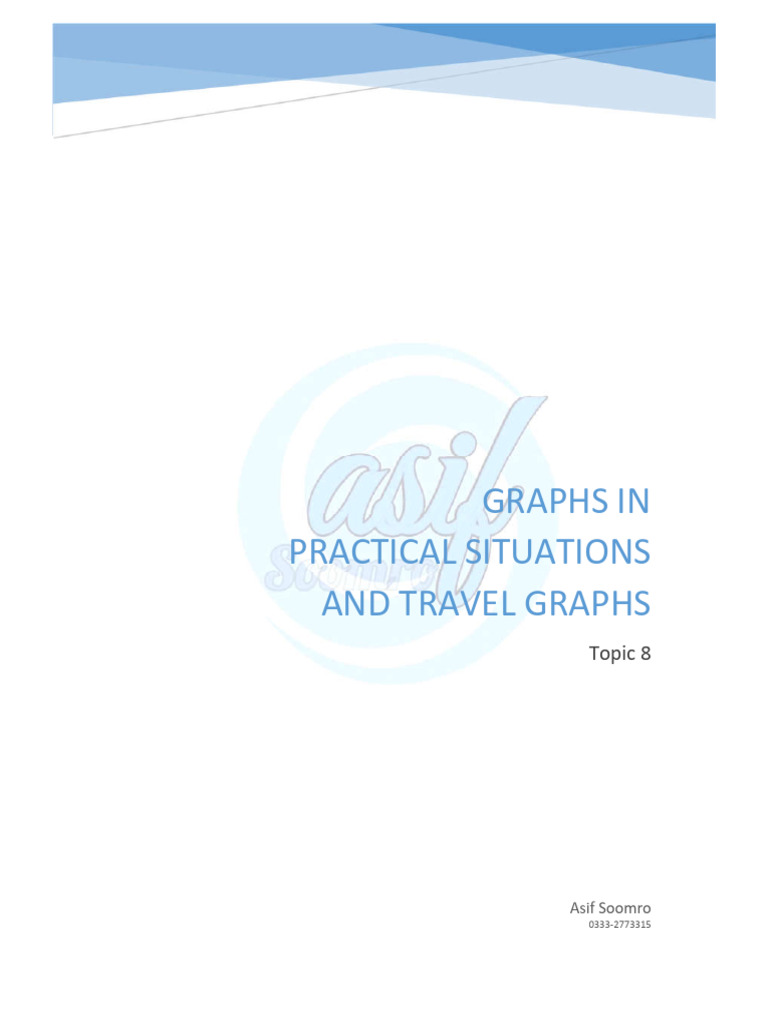 Topic 8 Graphs in Practical Situations and Travel Graphs | PDF | Speed | Acceleration