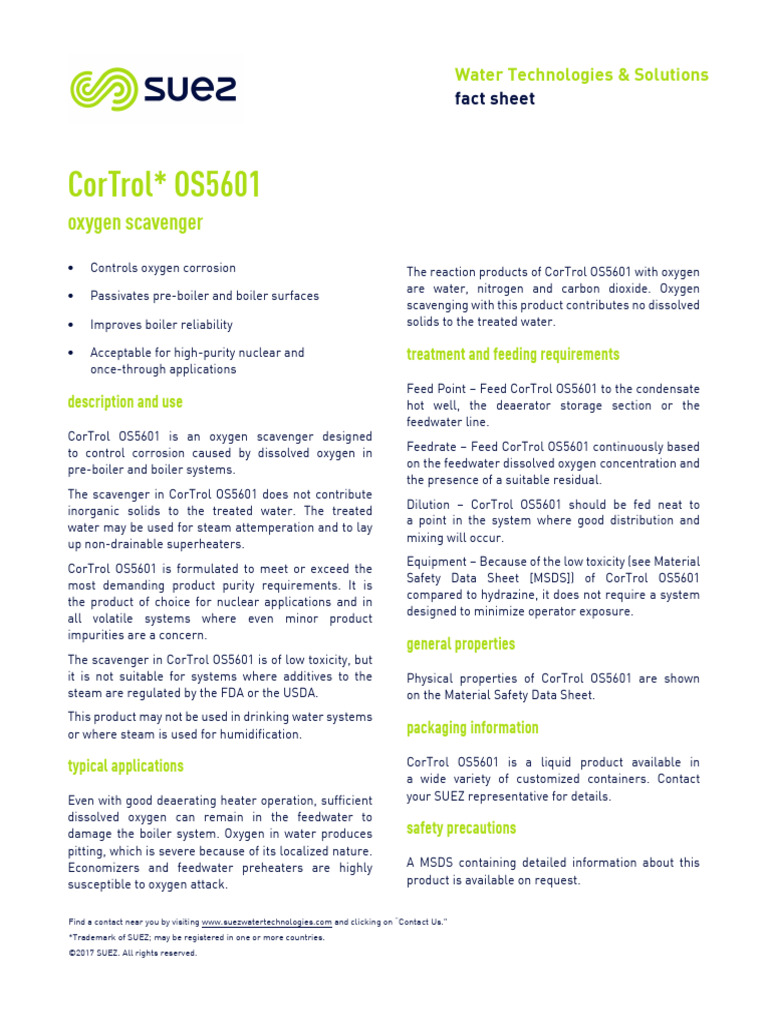 Cortrol OS5601 | PDF | Chemistry | Materials