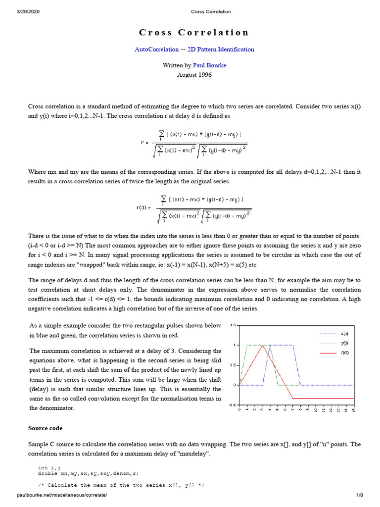 Cross Correlation NICE | Download Free PDF | Signal Processing | Statistical Analysis
