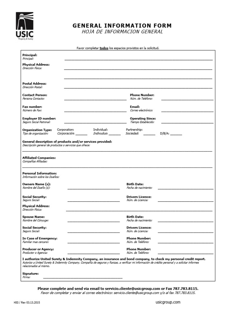 Hoja de Informacion General 13.mar.15 | PDF | Industrias de servicio ...