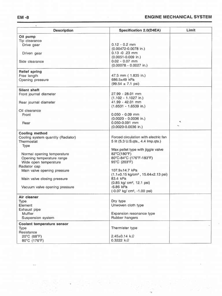 Engine Mechanical System - 8 | PDF