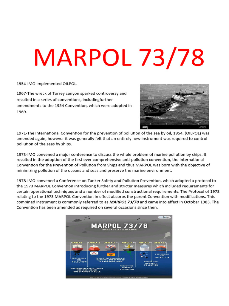 Marpol 73-78 (Ex.) | PDF | N Ox | Human Impact On The Environment