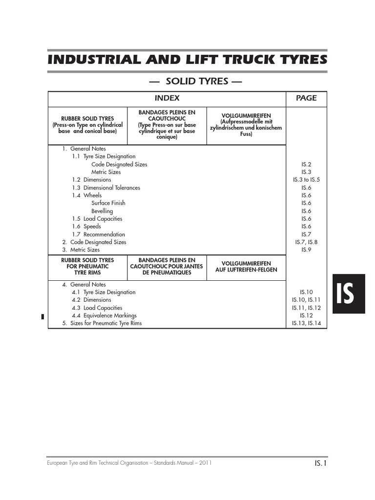 European Tyre Standards Manual 2011 | PDF | Tire | Land Vehicles