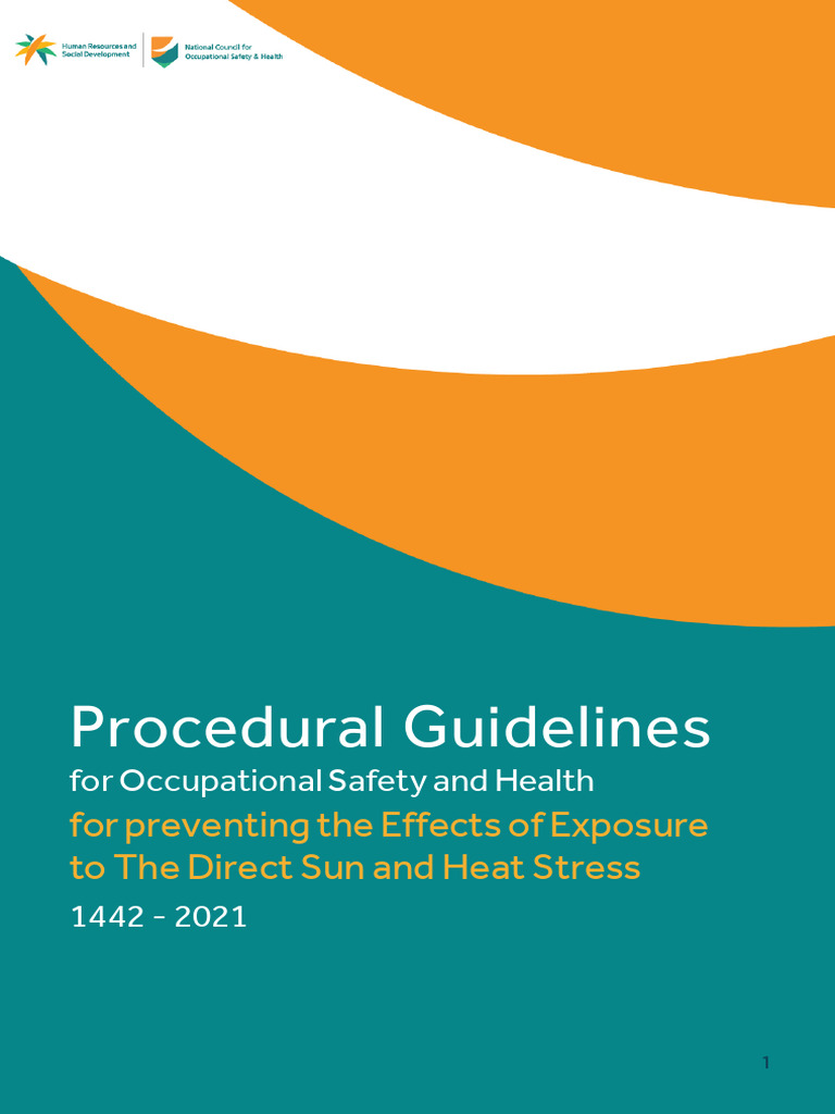 Procedural Guidelines For Occupational Safety and Health For Preventing ...