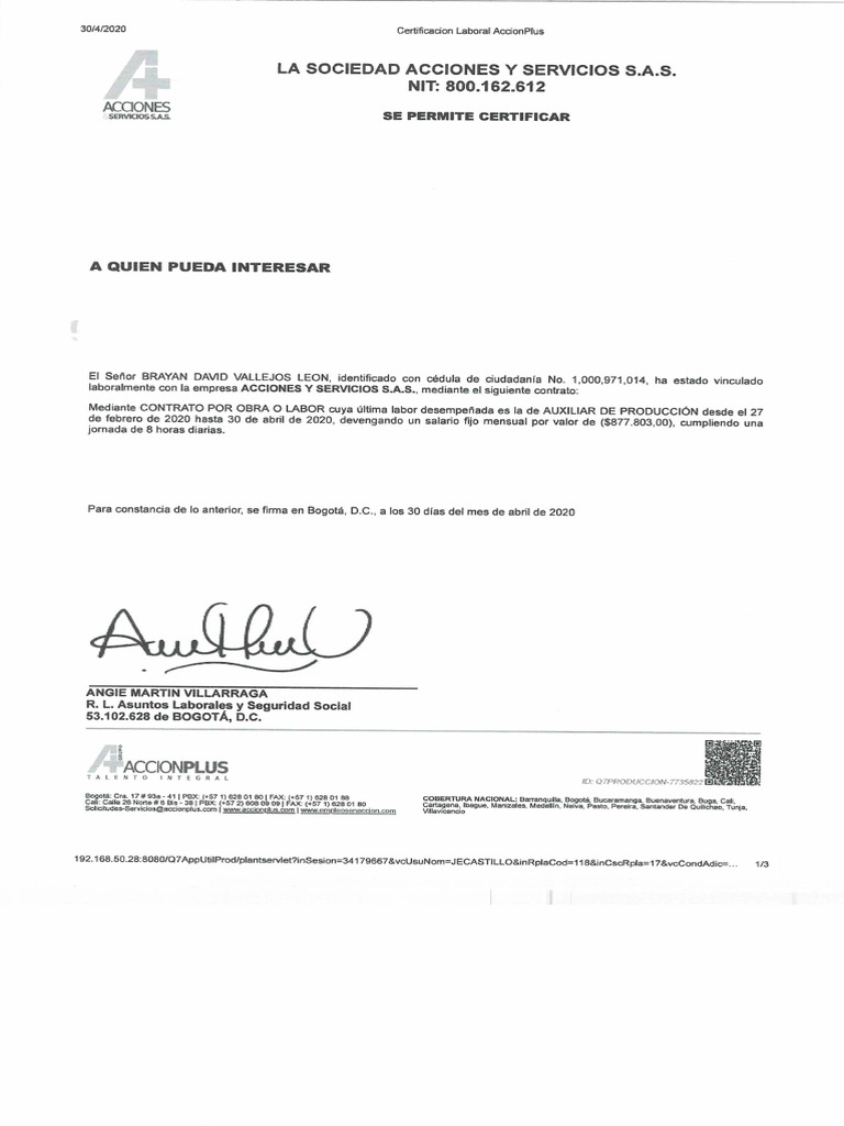 ACCION PLUS CERTIFICADO LAB (2) | PDF