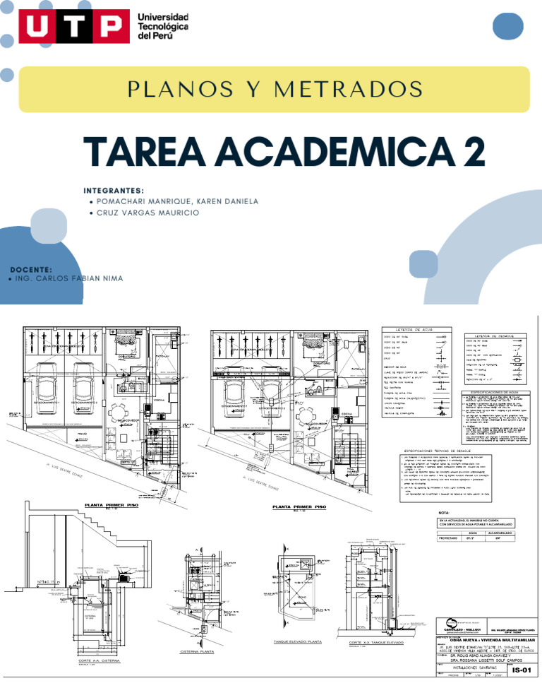 Tda2 Planos Y Metrados Pdf Ingeniería Ambiental Agua Dulce