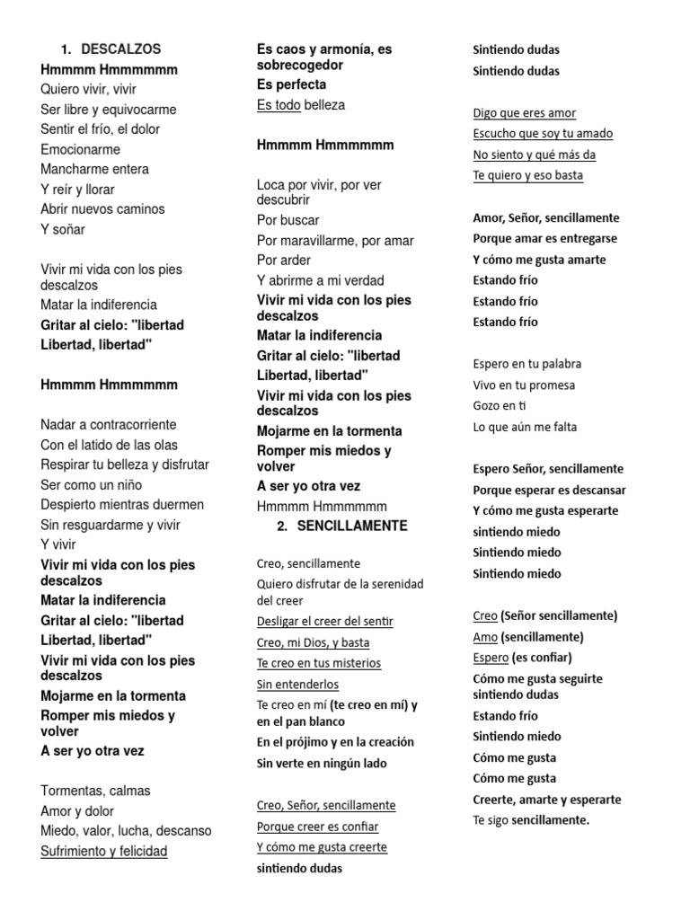 Canciones Hakuna | PDF | Amor