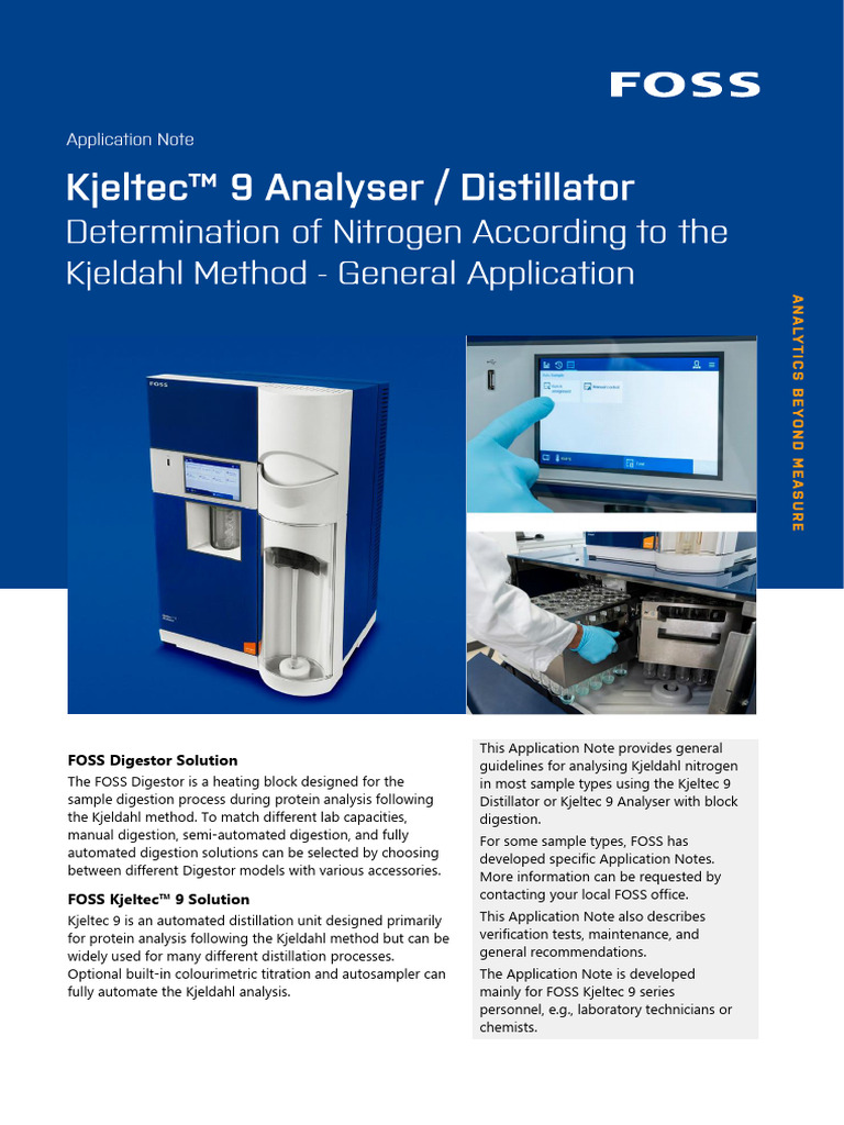 AN5511 Determination of Nitrogen According To Kjeldahl - General | PDF ...