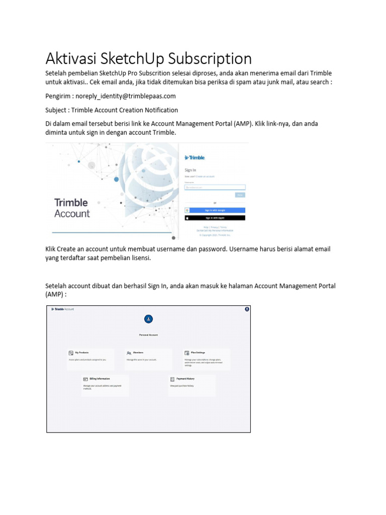 Cara Aktivasi Dan Manage License SketchUp Subscription | PDF