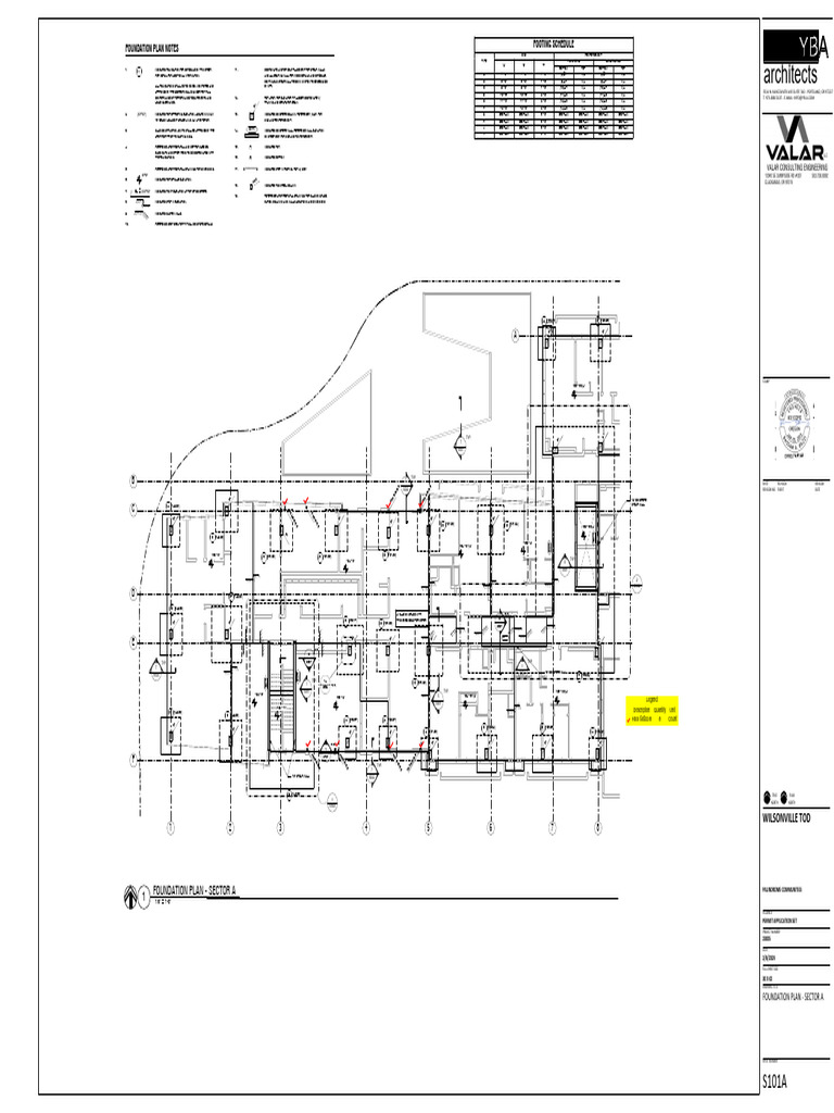 Foundation Plan Notes for Sector A | PDF | Foundation (Engineering ...