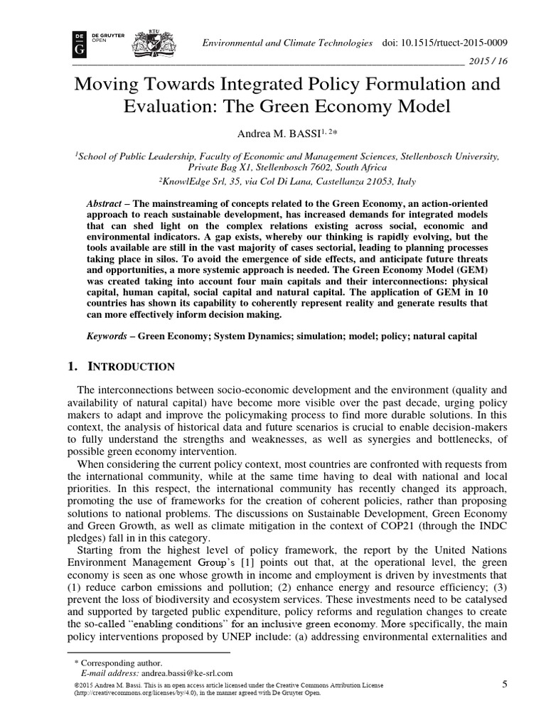 2015_Bassi_Moving Towards Integrated Policy Formulation and Evaluation ...