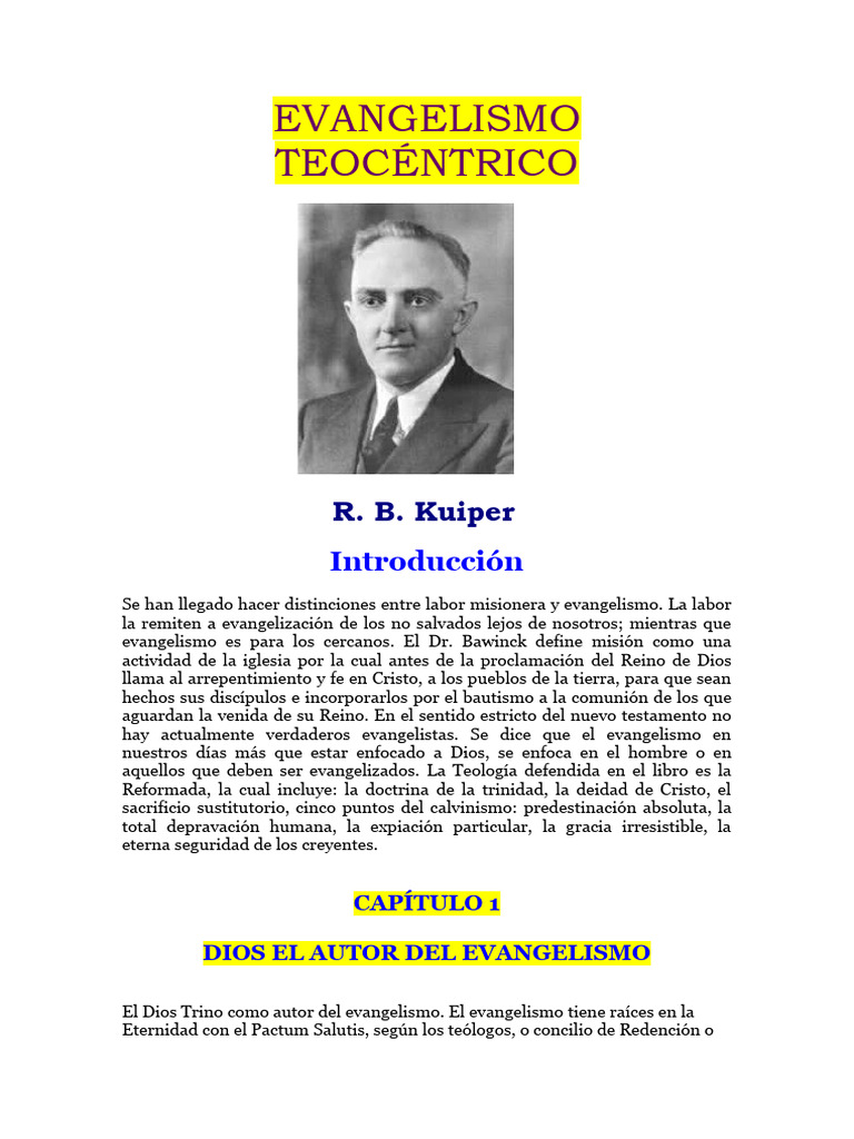 Evangelismo Teocéntrico | PDF | Salvación | Cristo (título)