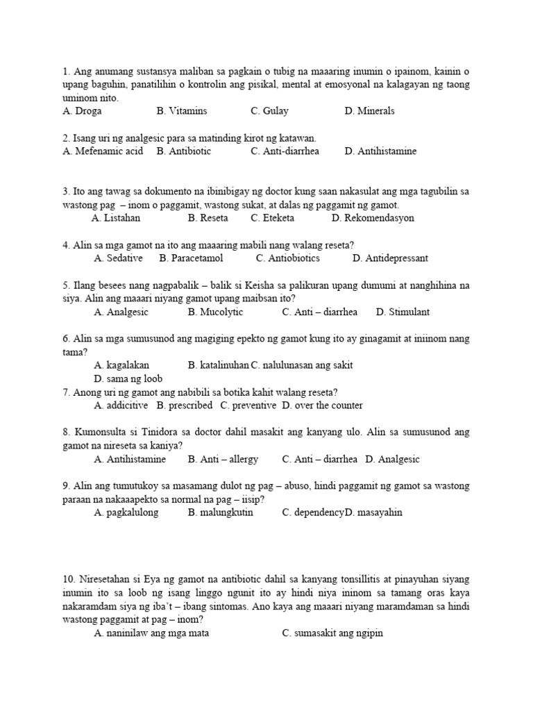 Summative in Health 4 | PDF