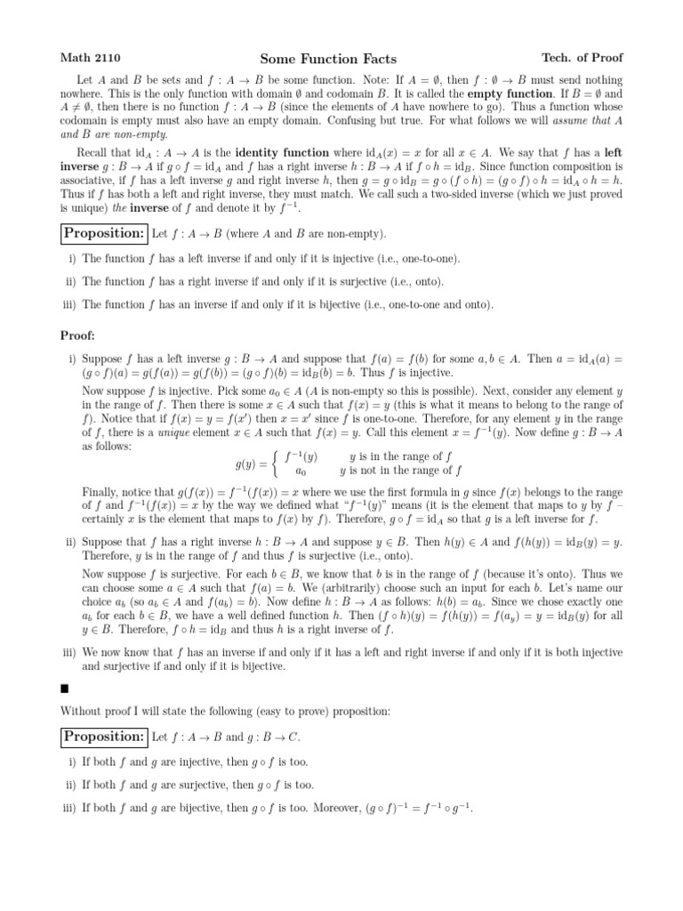 Function Properties: Inverses and Images | PDF | Function (Mathematics ...