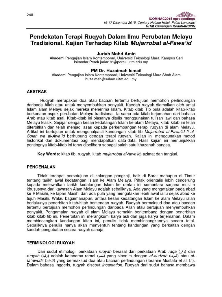 Terapi Ruqyah dalam Perubatan Melayu | PDF