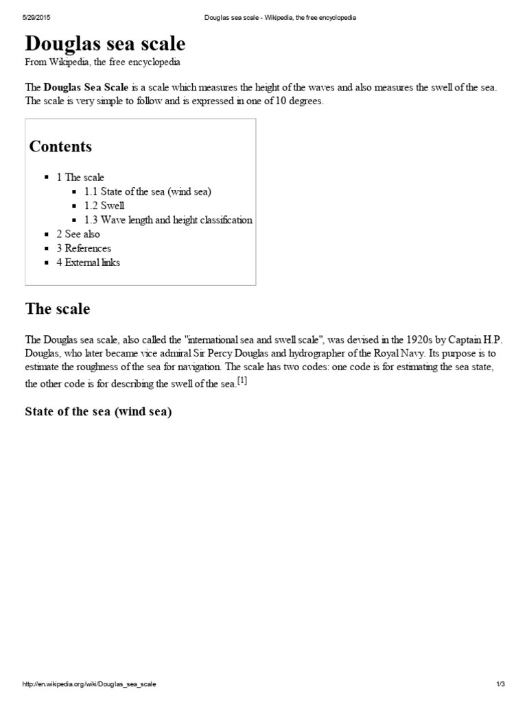 Douglas Sea Scale | PDF