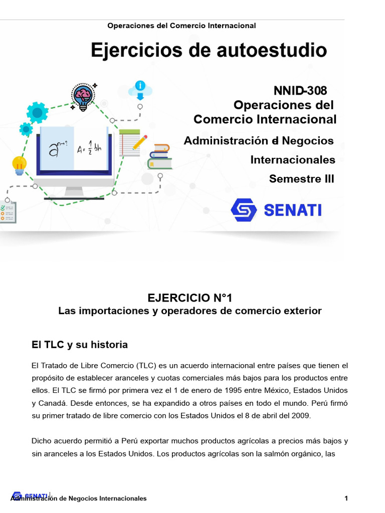 Operaciones Del Comercio Inter | PDF | Tratado de Libre Comercio Norteamericano | Libre comercio