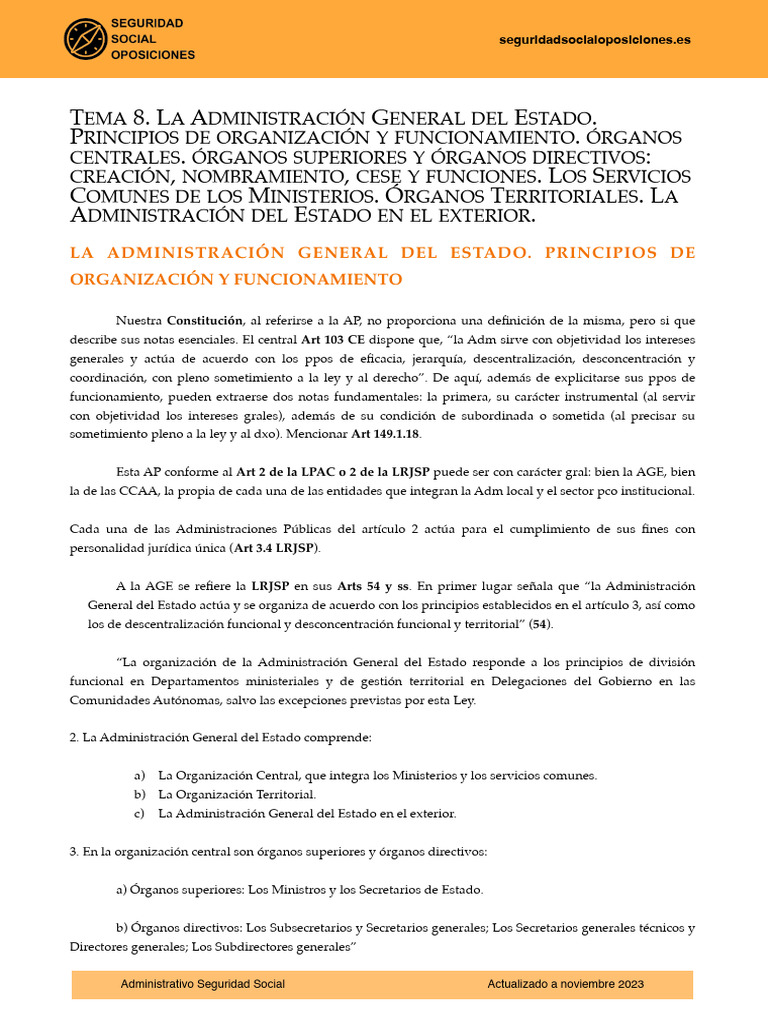 Tema 08 (Comun) | PDF | Ministerio (Departamento de Gobierno ...