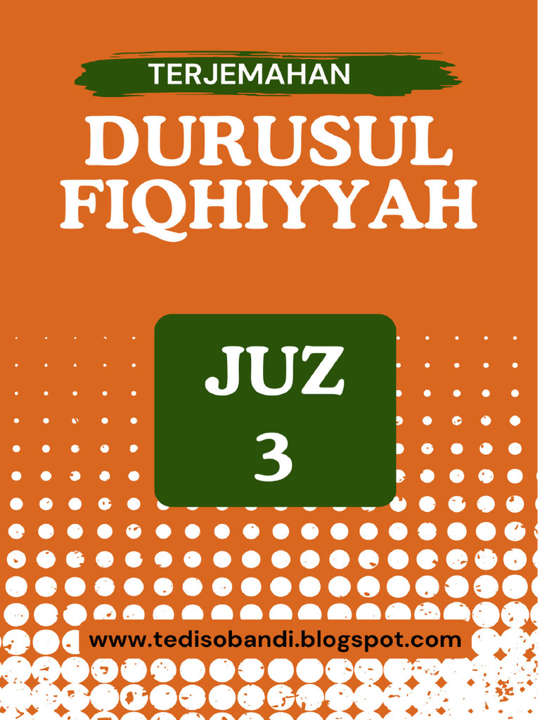 Terjemahan Durusul Fiqhiyah Juz 3 | PDF