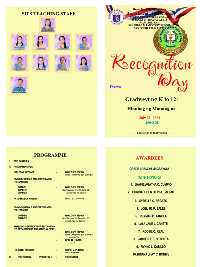 Programm Recog 2023 2024 Final | PDF | Philippines