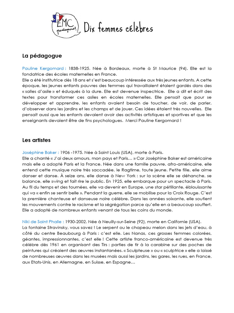 Dix Femmes Celebres | PDF