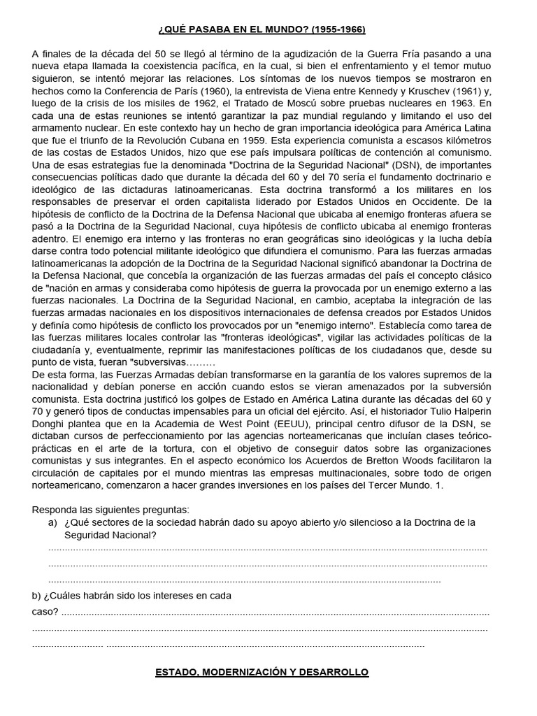 Qué Pasaba en El Mundo | PDF | Argentina | Ciencias Políticas