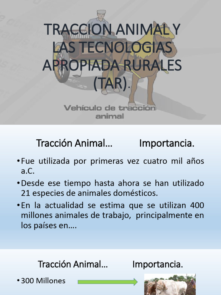 Tracción Animal y Tecnologías Rurales | PDF | Arado