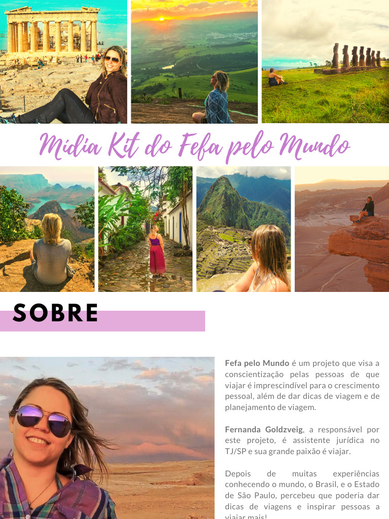 Mídia Kit Fefa pelo Mundo: Viagens e Dicas | PDF | São Paulo
