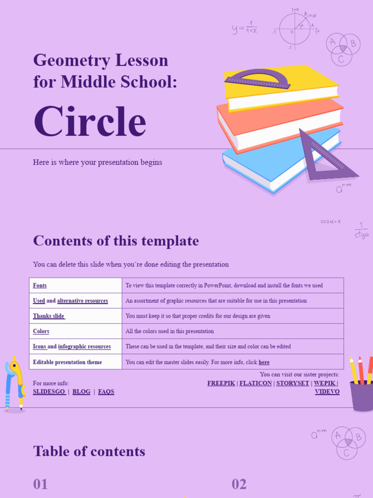 Middle School Geometry: Circles | PDF | Planets | Solar System