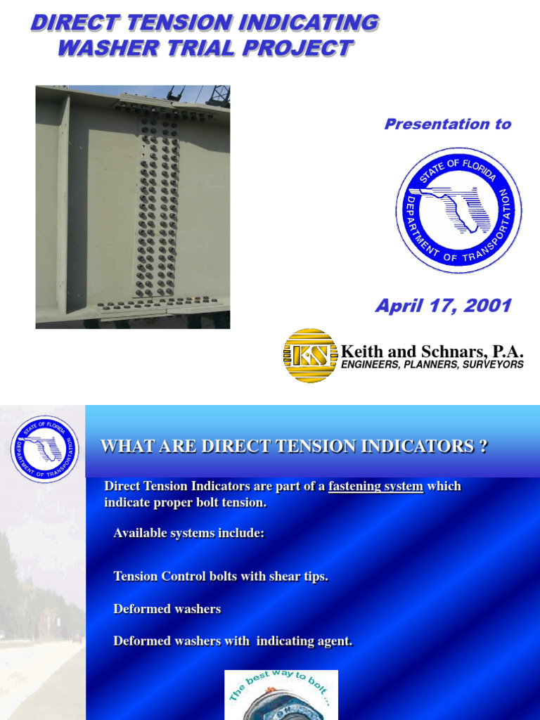 Direct Tension Indicator Washer Project | PDF | Mechanical Engineering