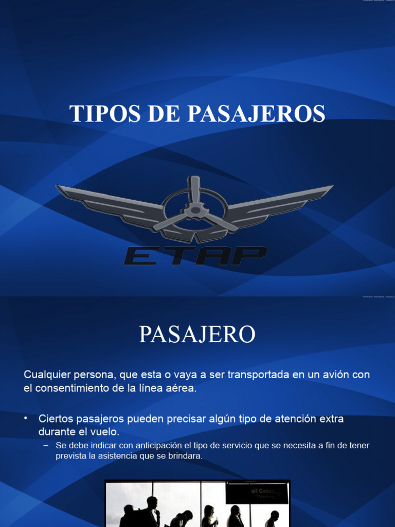 Modulo Tipos de Pax | PDF | Pasajero | aerolíneas