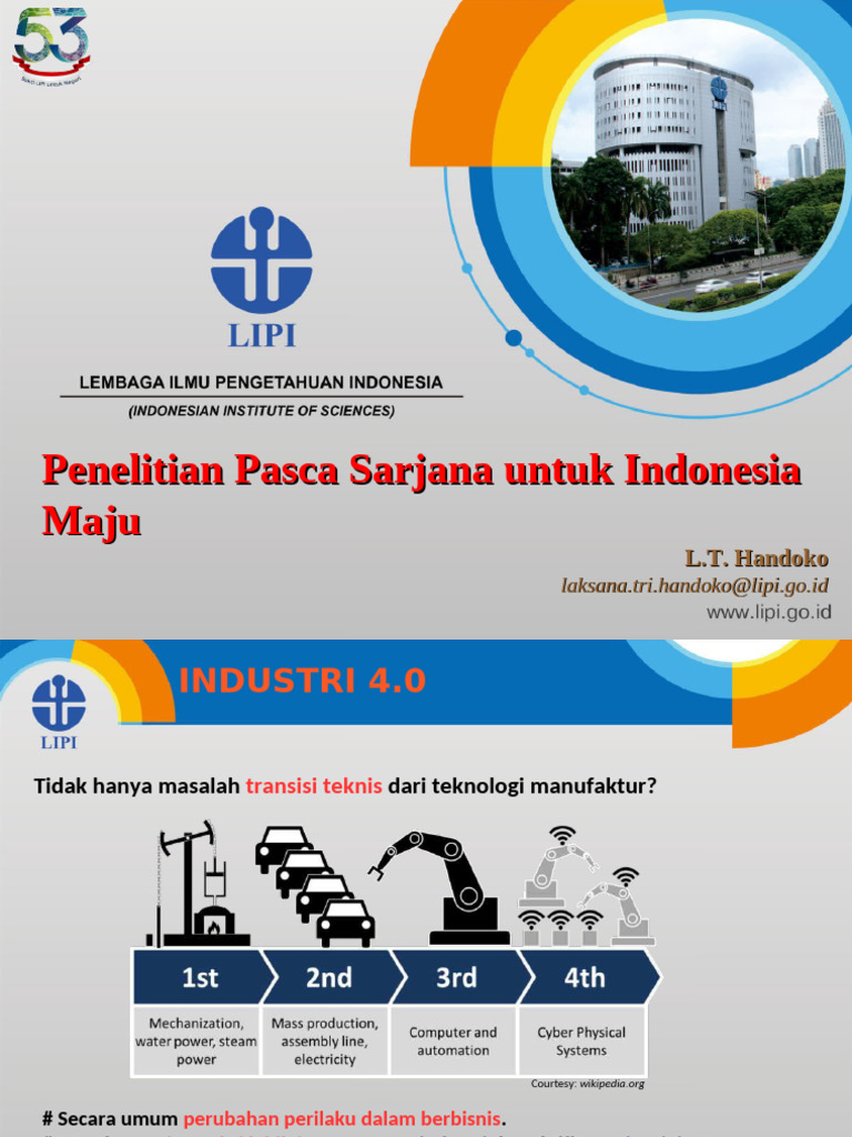 Paparan LIPI - IPB-Pasca - LT Handoko | PDF | Seni | Komputer