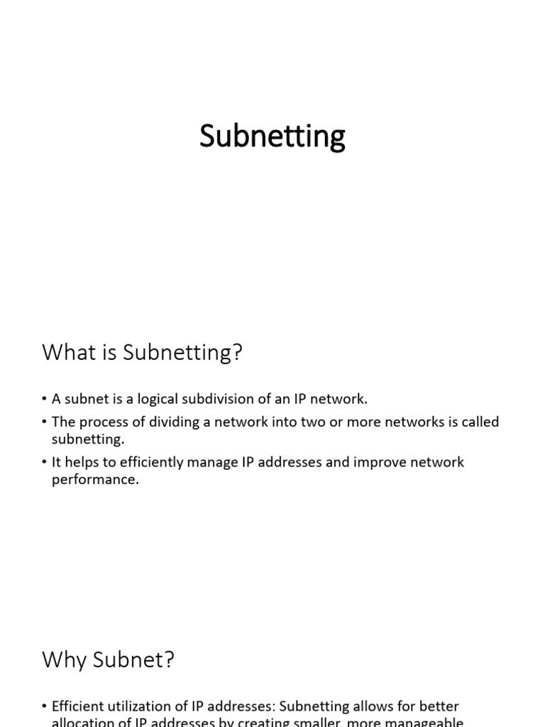 Subnetting Made Easy Pdf Network Protocols Computer Engineering