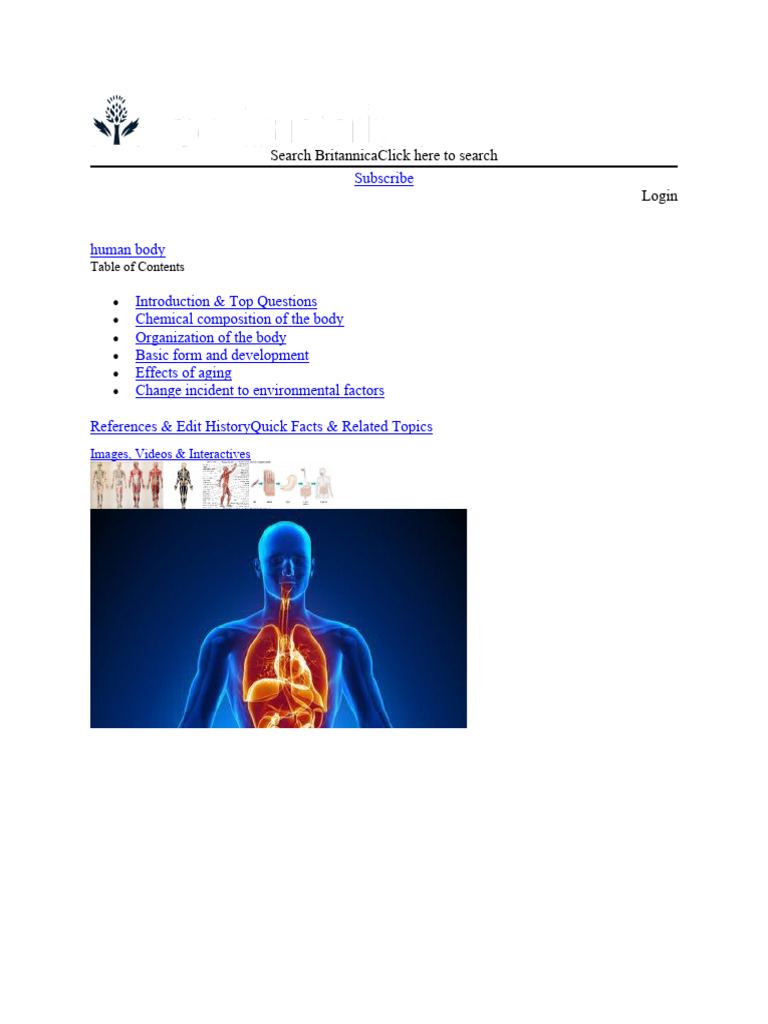 Britannica HUman Body | Download Free PDF | Human Body | Tissue (Biology)