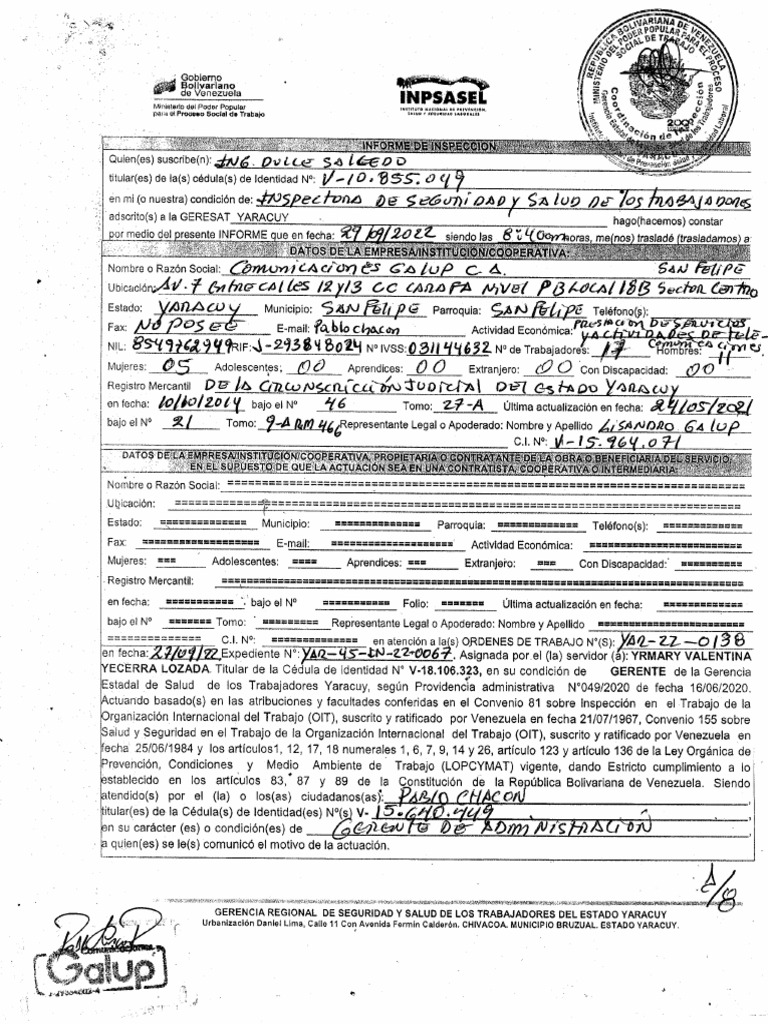 Informe Inpsasel 29 de Septiembre de 2022 | PDF