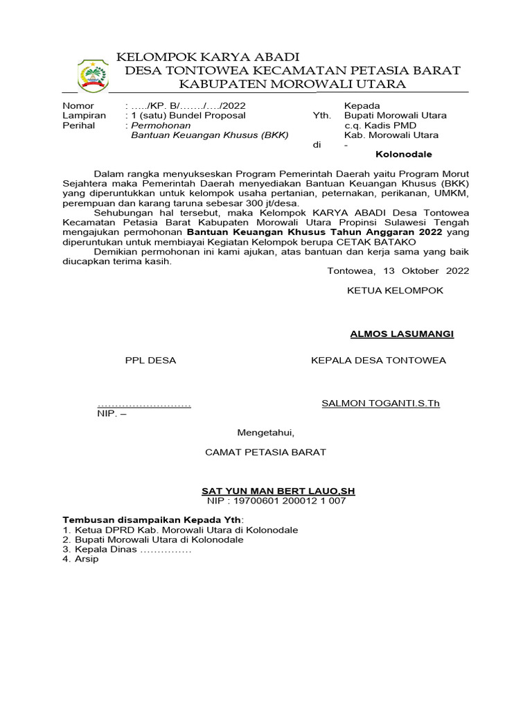 BKK Kelompok Usaha Batako | PDF