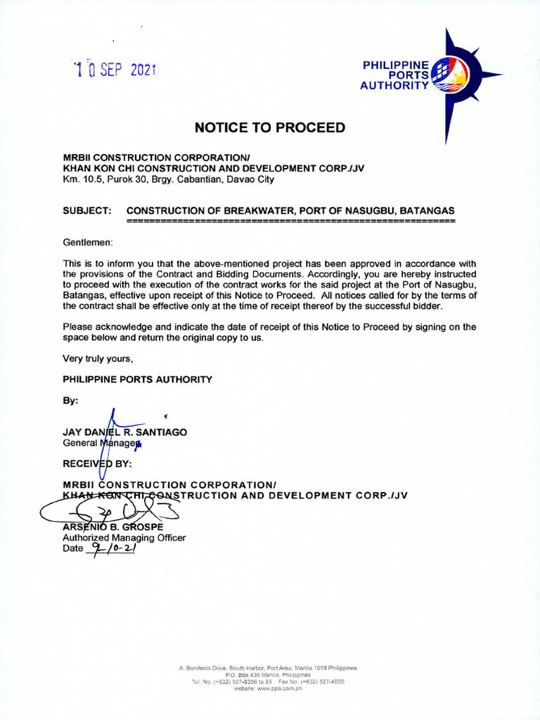 NTP Nasugbu Breakwater Project | PDF