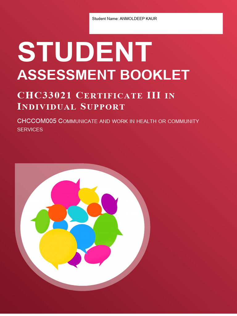 CHCCOM005 Student Assessment Booklet - IS V1.0.v1.1 | PDF | Communication | Discrimination
