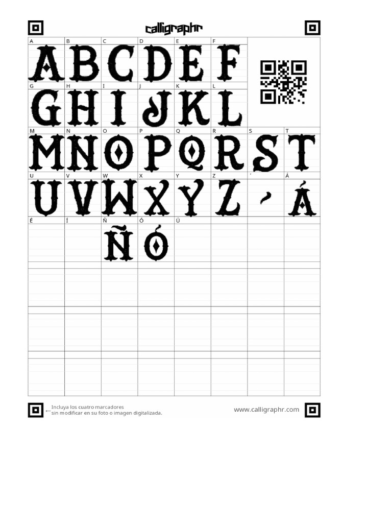Calligraphr Template | PDF